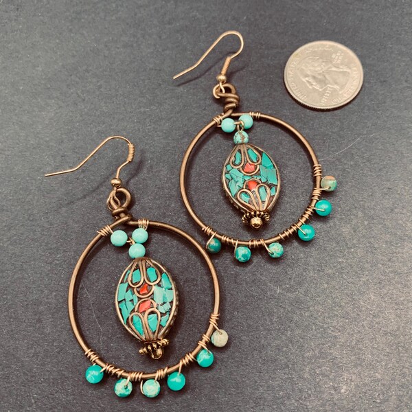 Oxidized Hardware Washer and Copper Chain - Tiny Fasteners - by the ...