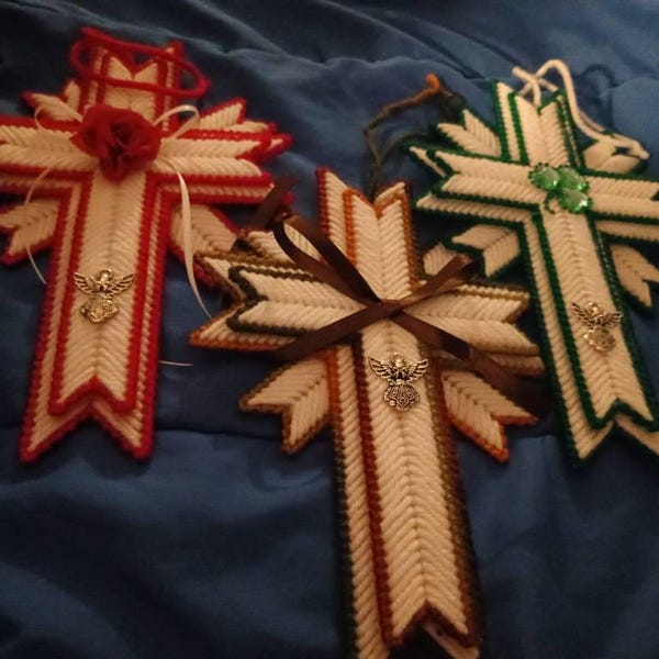 Plastic Canvas 3 Tier Cross - Etsy