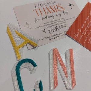 Custom Iron on Letters Patch, 2 Tone Double Colour Letter Patch, Iron ...