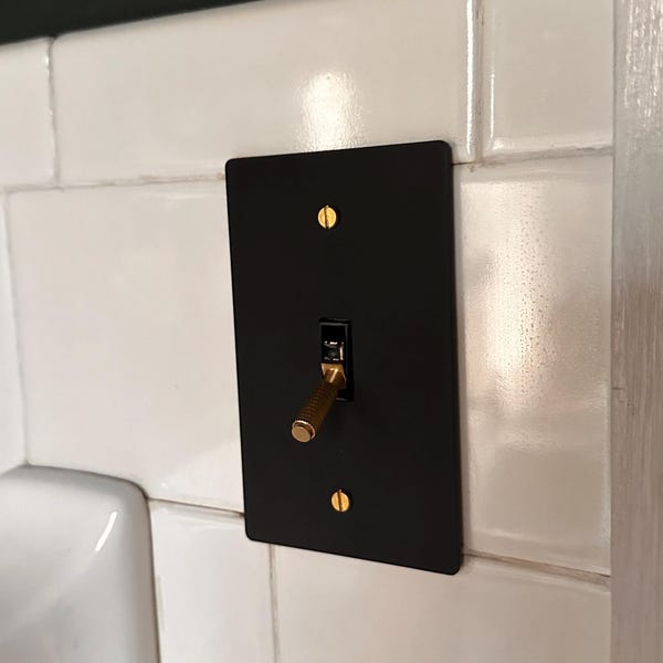 Toggle, Dimmer, Outlet Combo Switch Plates - Antique Bronze Brass ...
