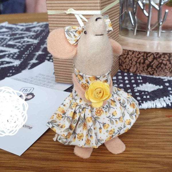 Graduation Gift, Handmade Felt Mouse, Personalised Keepsake for Him or ...