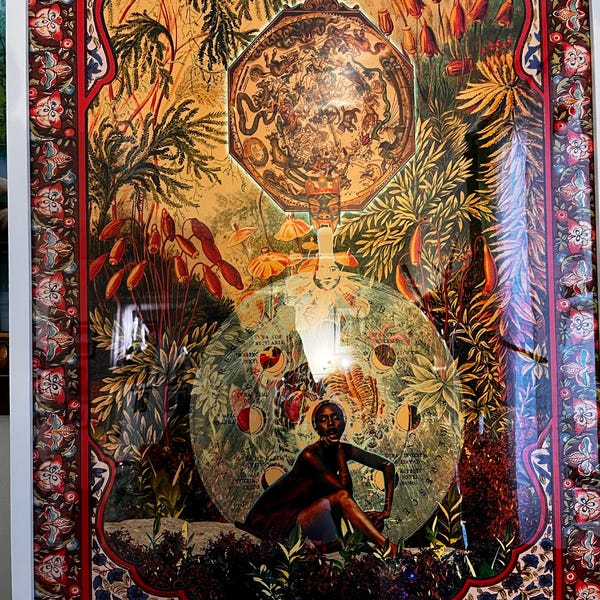 African Afro Futurism Afrocentric Art Print, Eclectic Eccentric Vivid ...