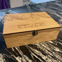 Custom Memory Keepsake Wooden Love Box With Personalization ...