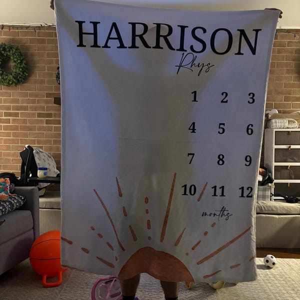 Milestone Blanket, Baby Girl Milestone Blanket, Baby Milestone Blanket ...