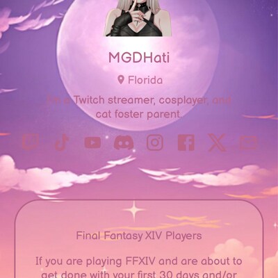 Twitch Banner Template Dark Night Celestial Sky Editable Customizable ...