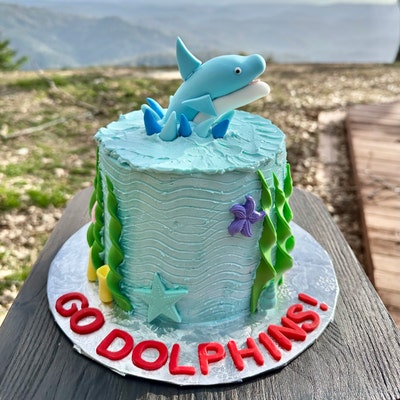 Fondant Dolphin Cake Topper Set, Coral Cake, Mermaid Cake, Sea Animals ...
