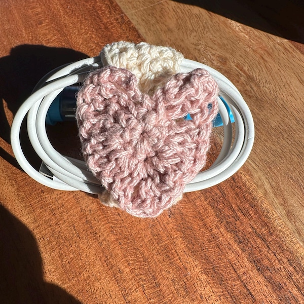 Crochet Cord Organizer Instant Download PDF Pattern Little Hearts Cable ...