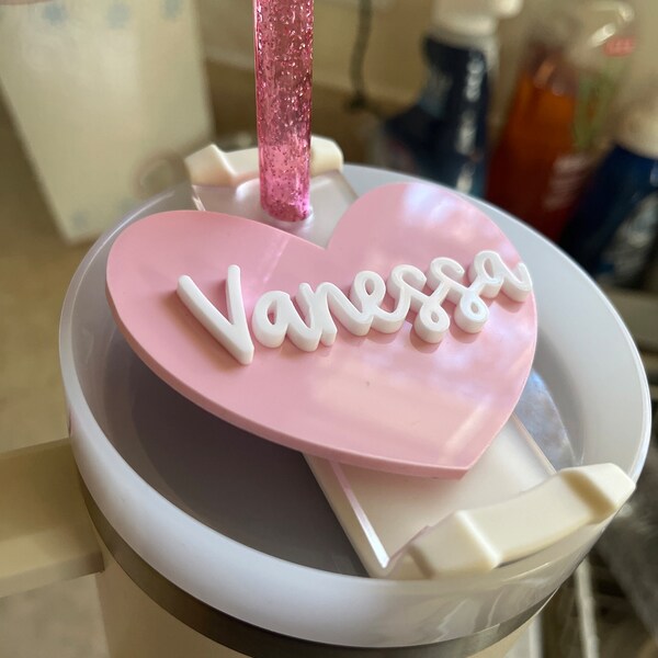 Personalized Heart Stanley Topper | Custom Stanley Topper ...