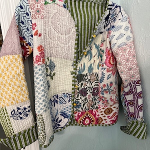 Reversible Hand Block Print Cotton Quilted Jacket Coatjacket - Etsy