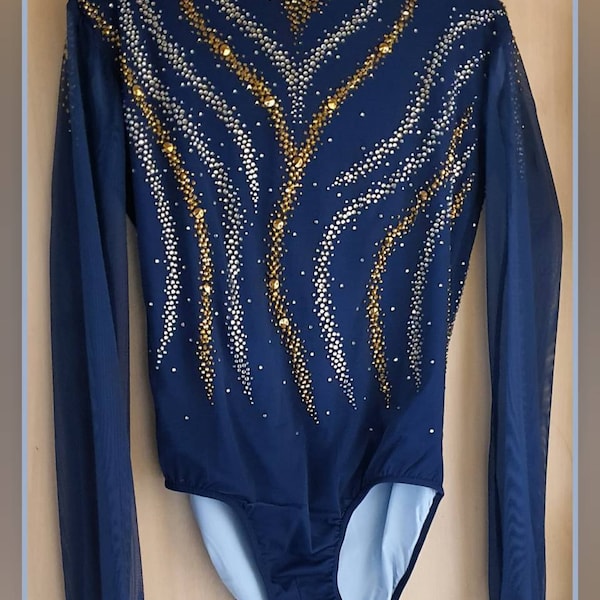 BLUE Customized Dress/ Costume/ Figure Skating/ Ice Dance/ Ice Skate ...