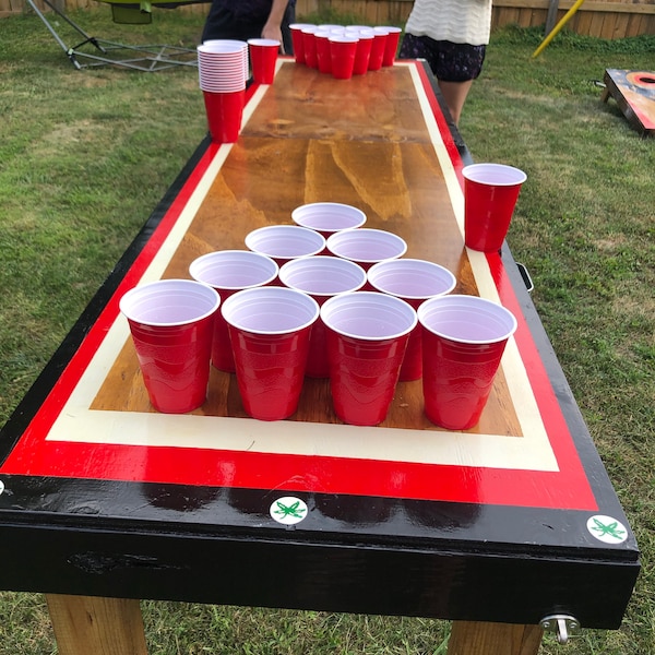Beer Game Table Design Combination: Beer Die & Beer Pong, DIY Guide ...