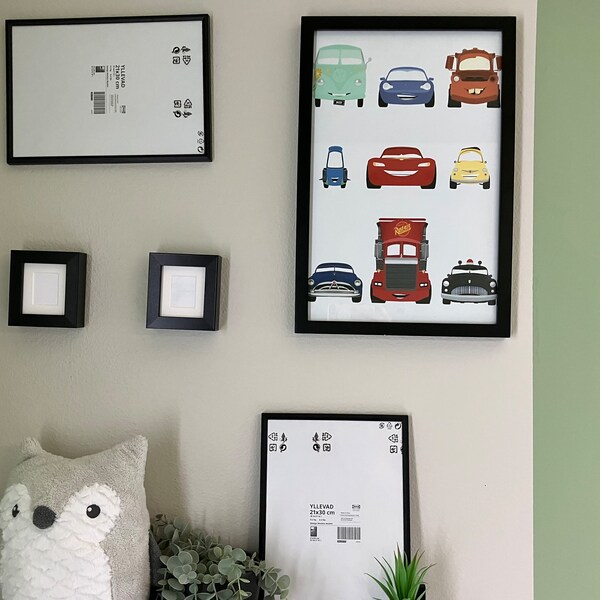 CARS CAST | Portrait | Poster | Printable Wall Art | Illustration ...