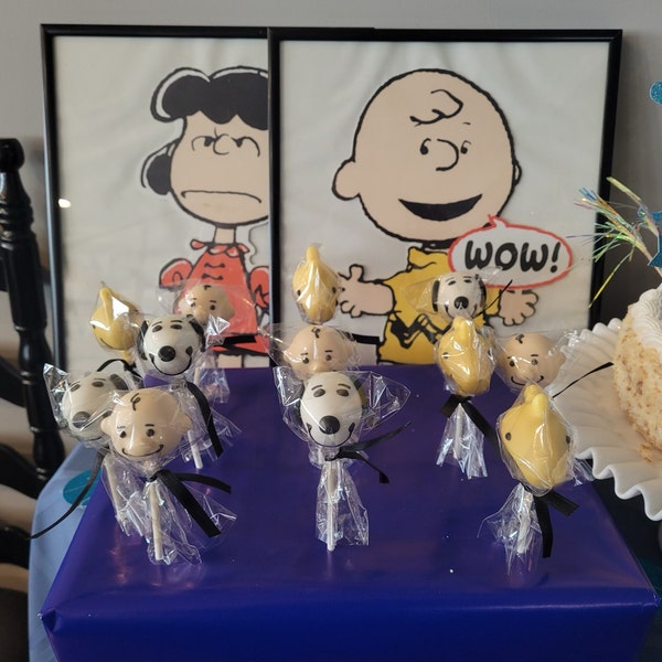 Peanuts (charlie Brown, Snoopy and Woodstock) Cake Pops - Etsy