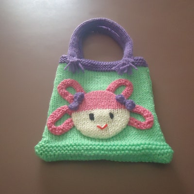 Jolly Dolly Bags 6 15cm, Child's Knitted Bag Pattern Bag Knitting ...
