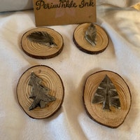 Christmas Tree Ink Stamp, Fir Tree Printing Block, Hand Carved, DIY ...