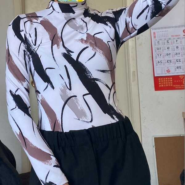 Turtleneck & Mock Neck Top Digital PDF Sewing Pattern // US Size XS-L ...