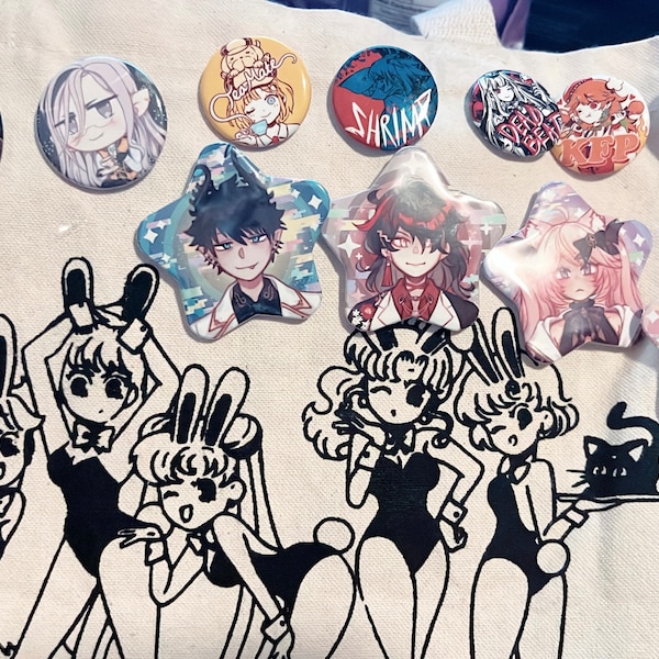 Nijisanji Vtuber | Star Buttons - Etsy