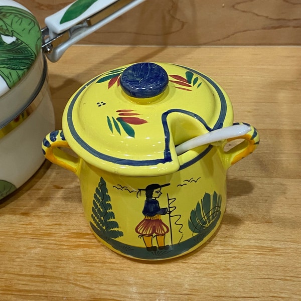 Vintage Ceramic Frog Toad Open Mouth for Holding Sponge Green Speckled ...