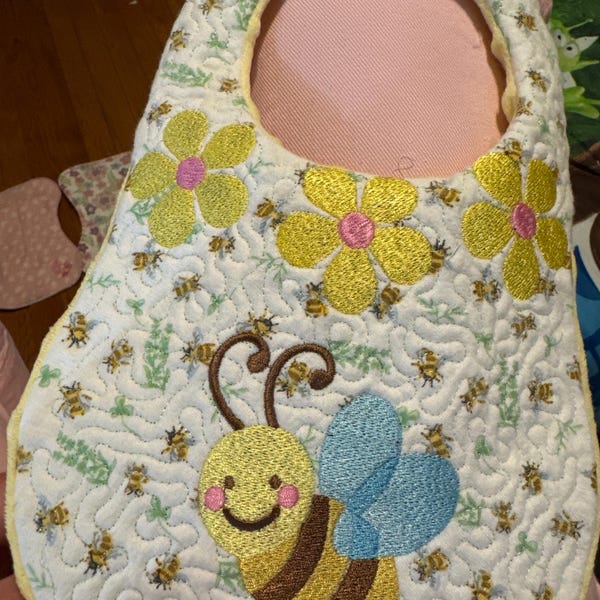 In the Hoop Burp Cloth or Diaper Insert Stipple Embroidery Design File ...