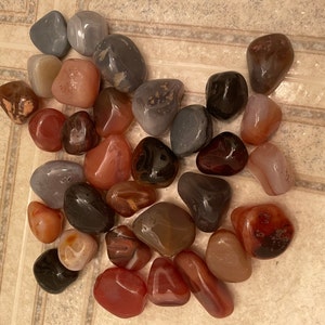 Tumbled Stones Mix Agates Assorted Lot Bulk Polished Gemstones ...