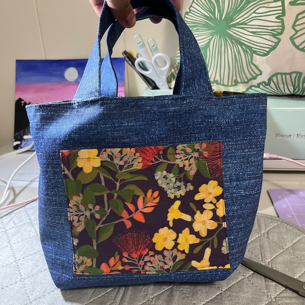 Mini Chunky Handle Tote Bag | PDF Sewing Pattern & Tutorial | Instant ...