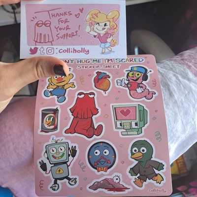 Dont Hug Me Im Scared DHMIS Die Cut Vinyl Sticker Sheet 6.5 X 5.5 10 ...