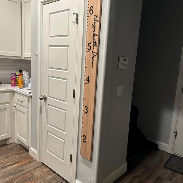 Growth Chart Ruler 3D, Wooden Measuring Stick for Kids, Giant Wall ...