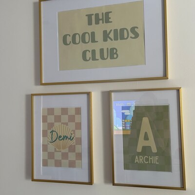 It's Cool to Be Kind, Set of 3 Printable, Kid Room Wall Art, Pink Green ...