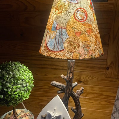 Globe Old World Map Lamp Shade. Gold. Shine. Shades Are 9.5 X 5 X 7 ...