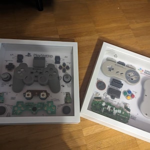 Nintendo Nes Shadow Box Diorama Controller Disassembled Game Console ...