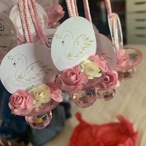 Stitch and Angel Gender Reveal Baby Shower Pacifiers Guest | Etsy