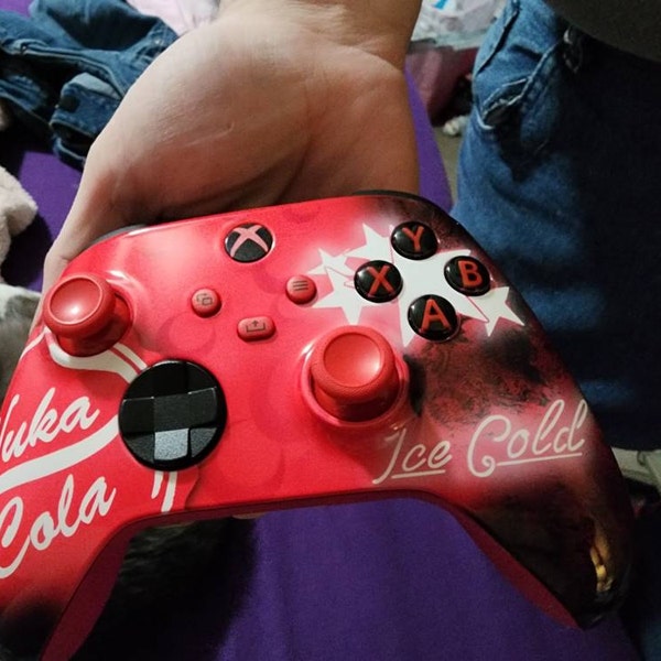 Custom Painted Red Nuka Cola Controller (xbox) - Etsy