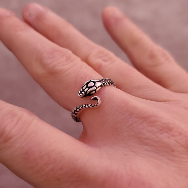 Ouroboros Ring Sterling Silver Snake Ring With Octopus Tentacle Ring ...