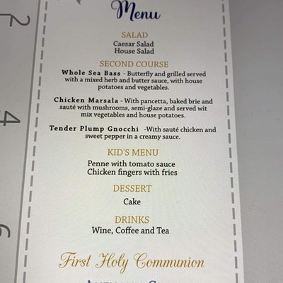 Boy First Holy Communion Menu, Siblings Communion, Twins Communion ...