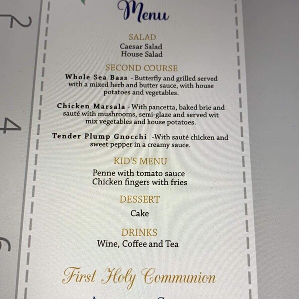 Boy First Holy Communion Menu, Siblings Communion, Twins Communion ...