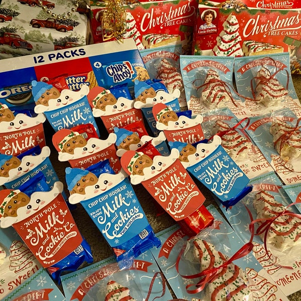 Milk and Cookies Christmas Printables - for Chips Ahoy Cookies, Holiday ...