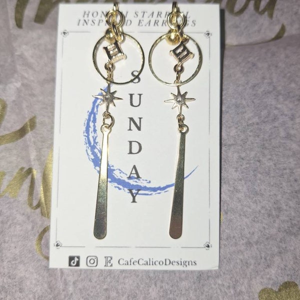 Sunday Earrings | Honkai Star Rail Inspired Earrings | Cosplay Earrings ...
