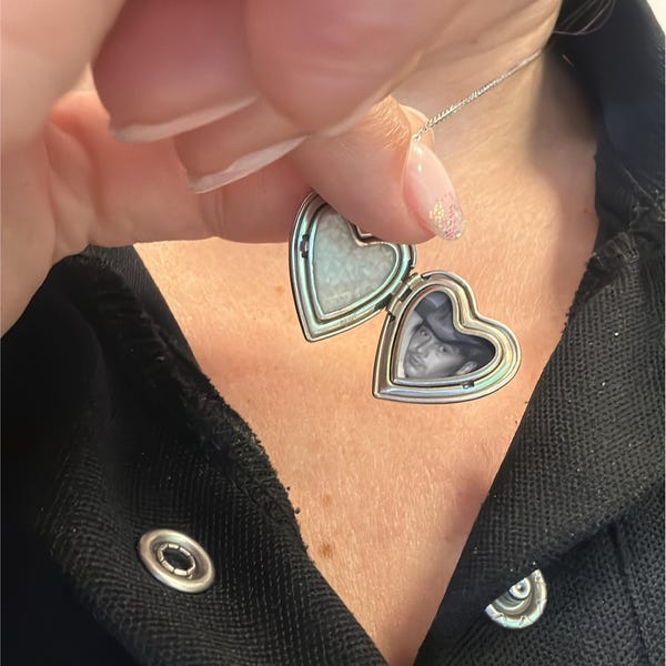 Printed Love Heart Locket Photo Print Mini Heart Photo Printed for ...