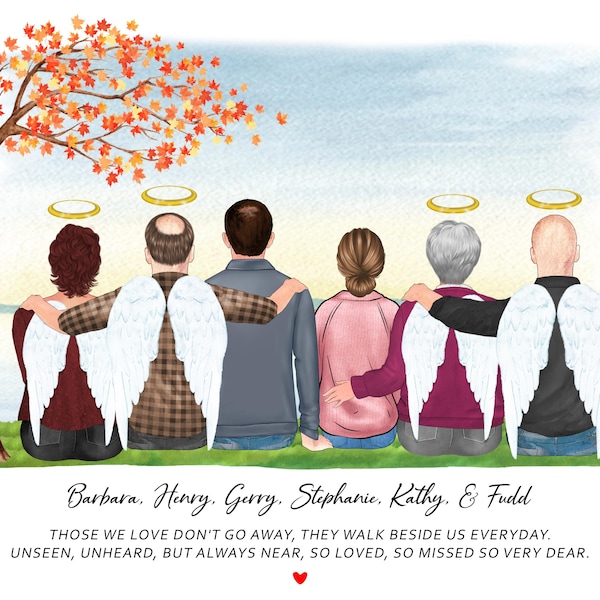 Grandparents in Heaven MEMORIAL Print Father's Day Gift for Grandson-in ...