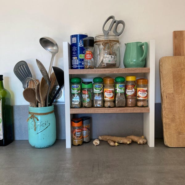 Kitchen Counter Shelf, Countertop Spice Rack, Kitchen Countertop Shelf ...