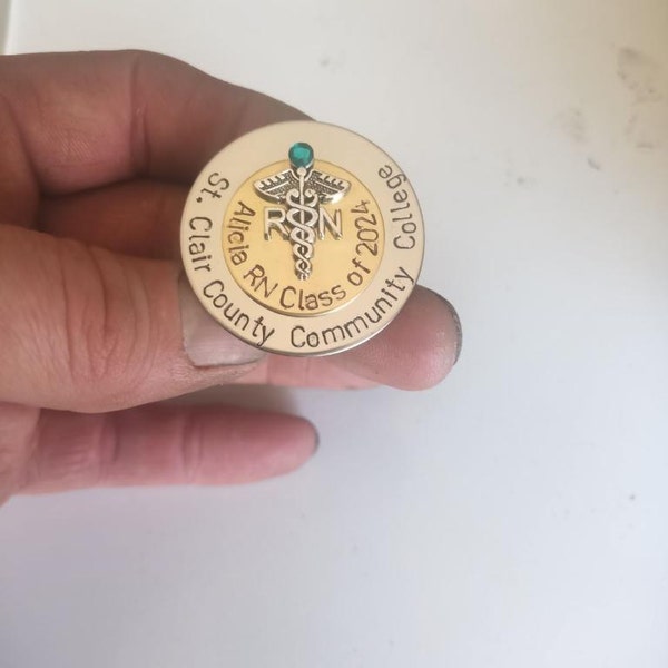 Personalized Nursing Pin/customized Nurse Pin/lpn BSN RN Nurse Pin ...