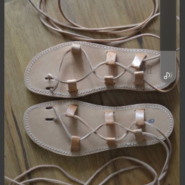 Authentic Handmade, Greek Leather Sandals - Etsy