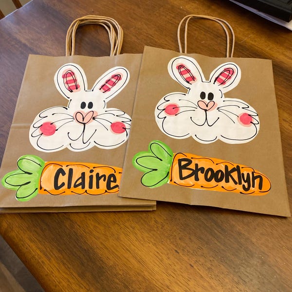 Easter Bunny Gift Bag (message Me for a 10% Discount Code If You Are ...