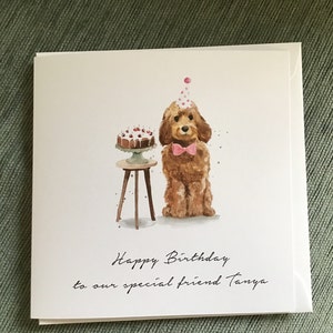 Personalised Cockapoo Birthday Card Personalised Cockapoo | Etsy UK