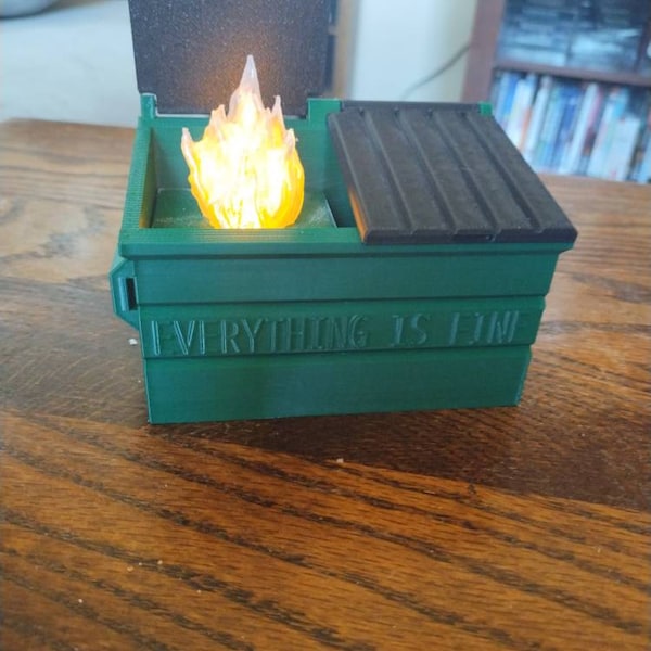 Flickering LED Dumpster Fire - Etsy