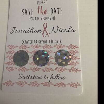 Save the Date Scratch off Reveal Cards. Save the Date Idea. - Etsy