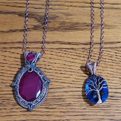 Human Realistic Eye Pendant Awakening Human Eye Jewelry Dual Blue Color ...