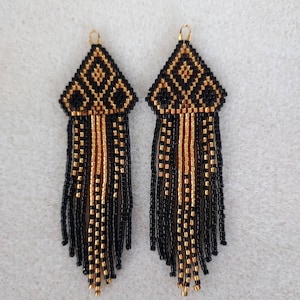 Brick Stitch Halloween Earrings Pattern Seed Bead Pumpkin - Etsy