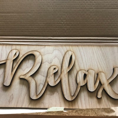 Wood Sign relax Wall Art up to 42 Wide - Etsy