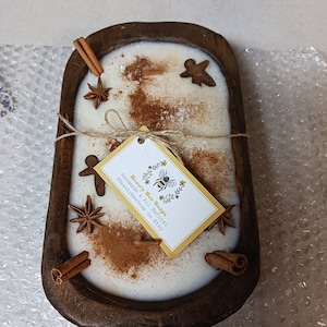 Spiced Orange and Cinnamon Chai Woodwick Dough Bowl Candles - Etsy